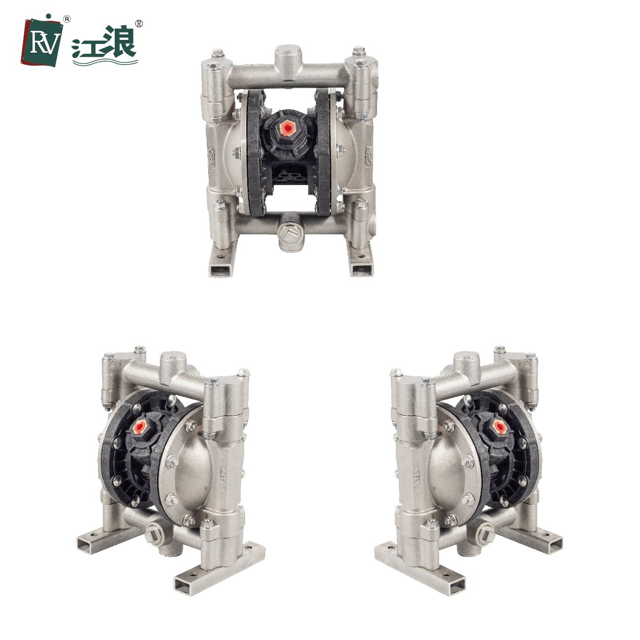 Micro Acid Chemical Stainless Steel Double Diaphragm Pump Air Operated 3/4"