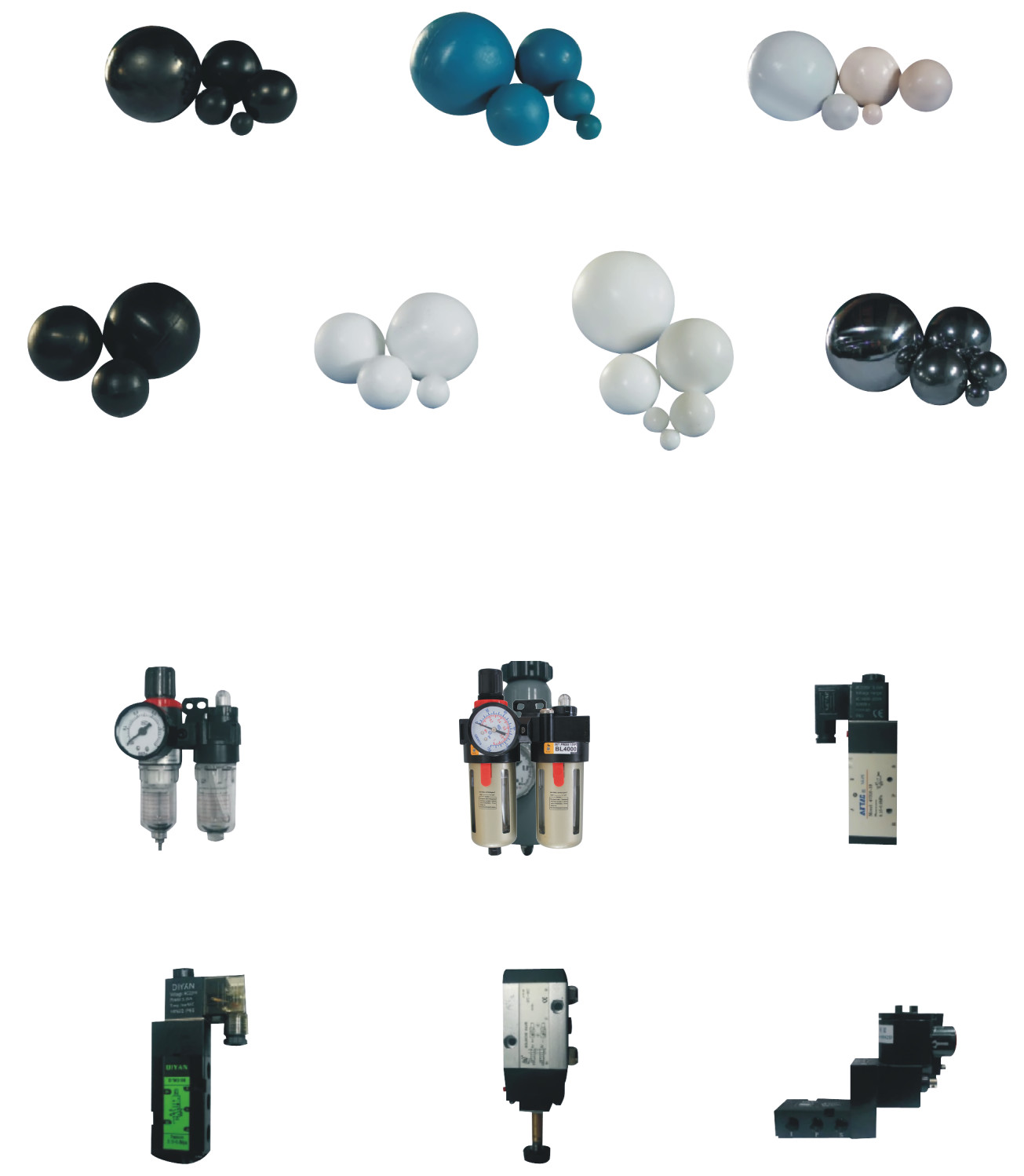 Diaphragm Pump Replacement Parts Ball SS Buna N Hytre PTFE Membrane